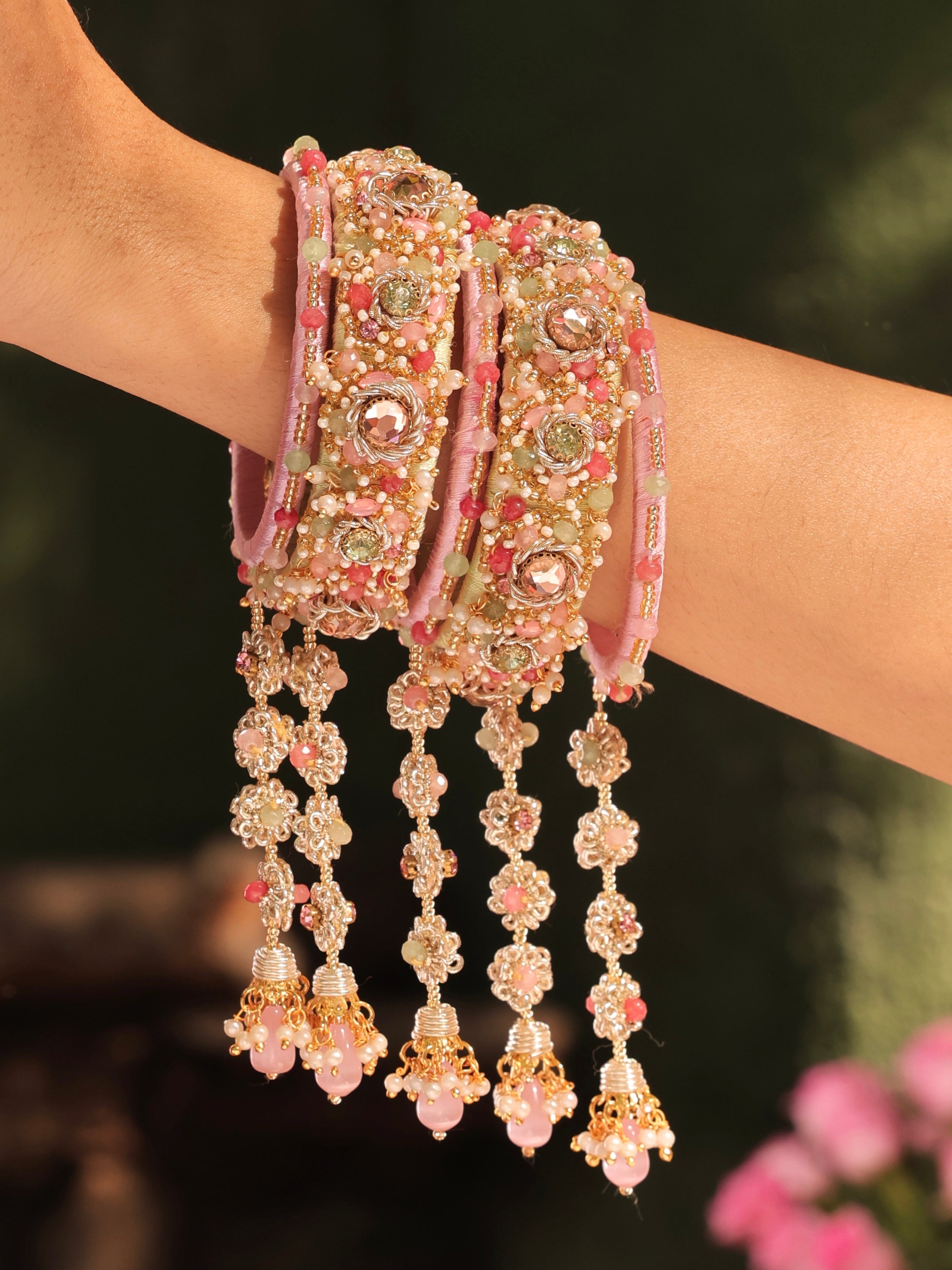 Dream Girl Bangles with Hangings (Set of 5) – TONOTO