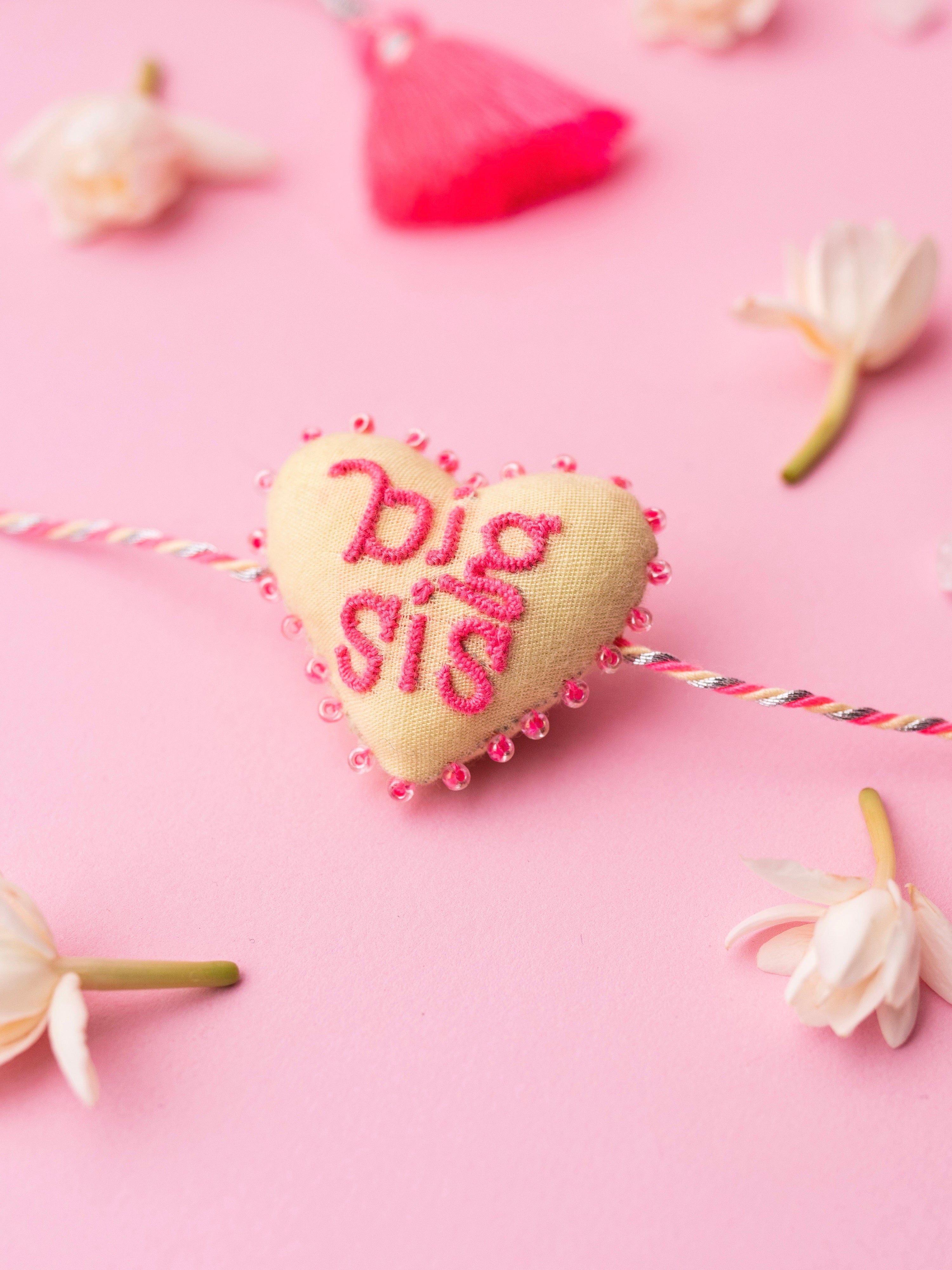 Buy Big Sis 3D Heart Rakhi Online – Handmade Designer Rakhi by Tonoto ...